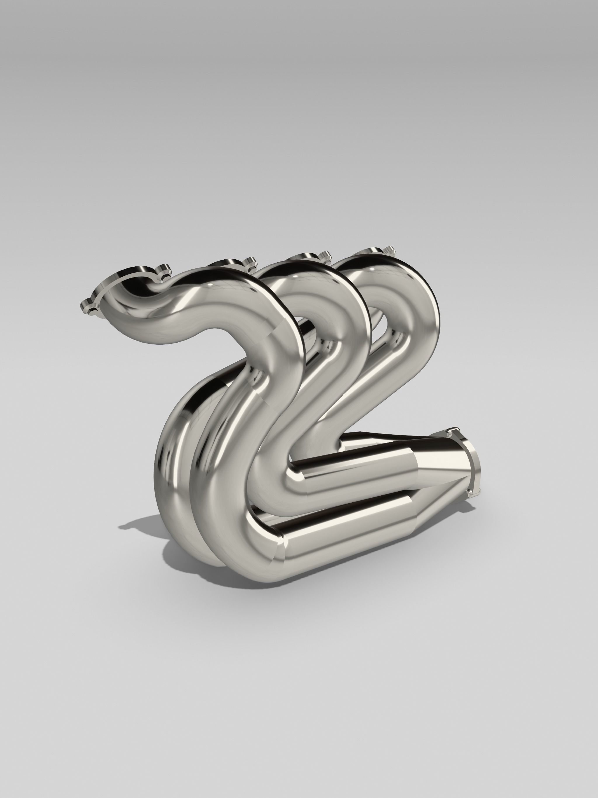 Billet Coyote Engine with 8 throttle ITBs intake 3D model 3D printable ...