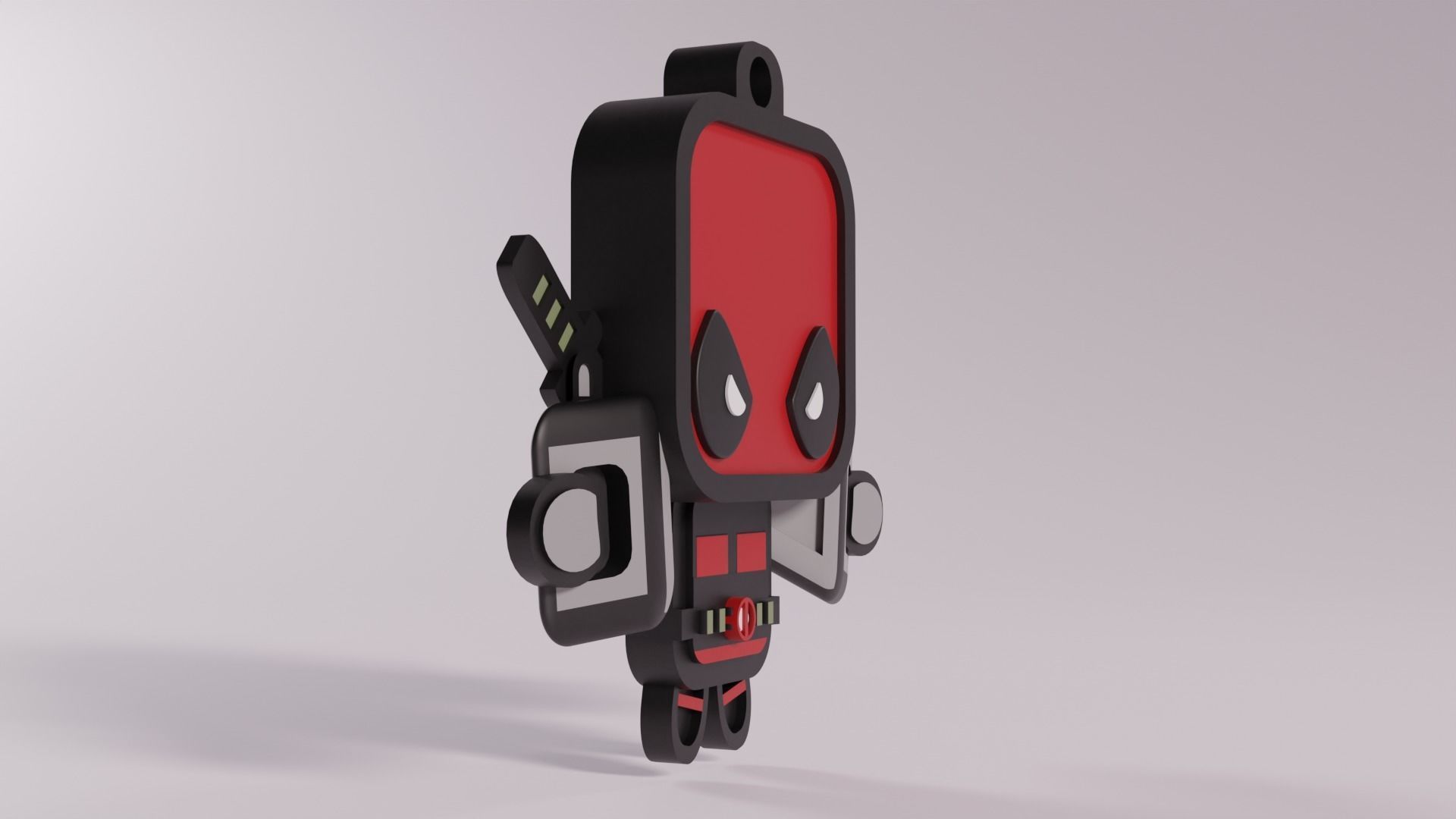 DeadPool Key Chain 3D model 3D printable | CGTrader