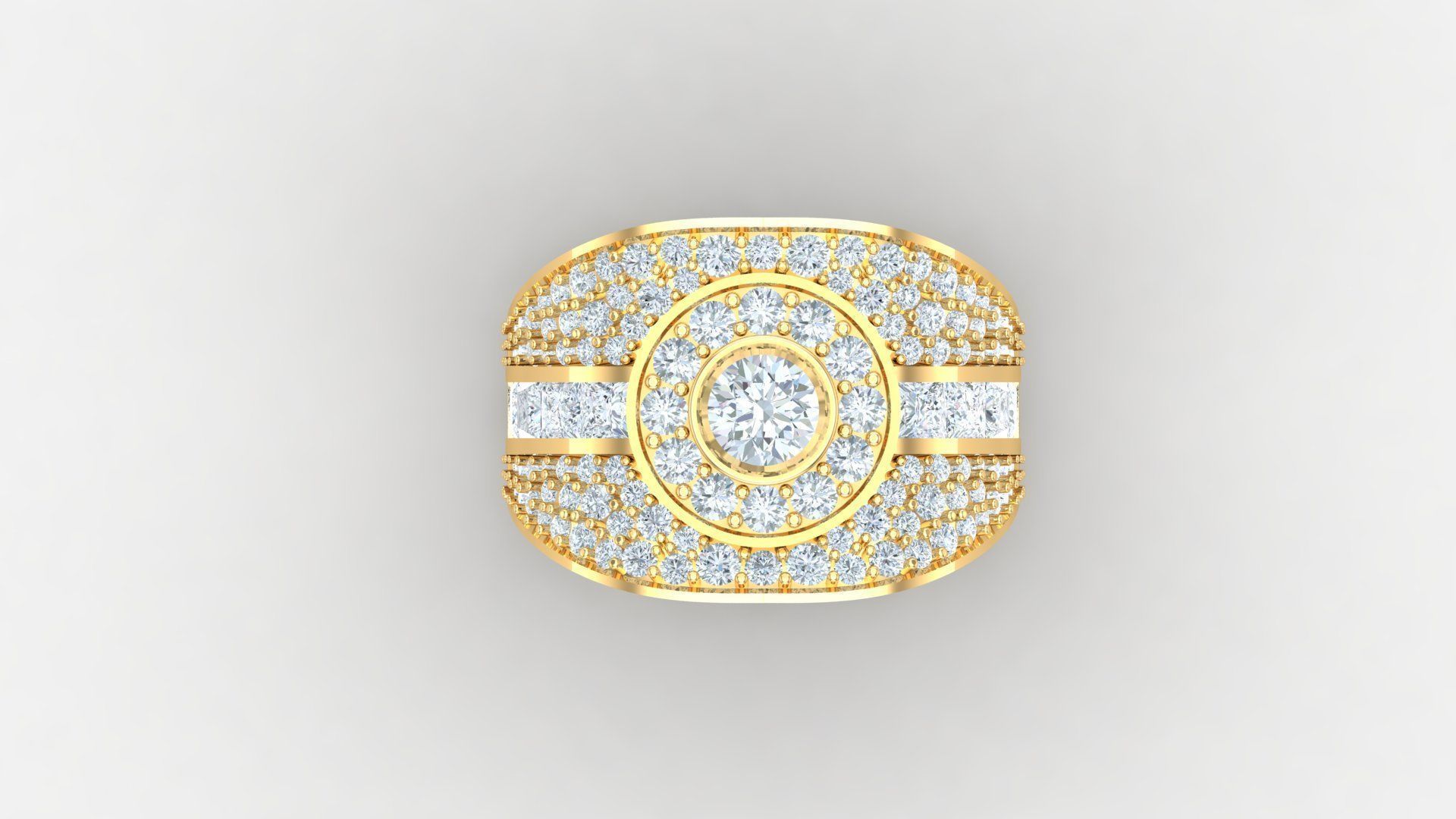 Diamond Man Ring Cad MR 79 3D model 3D printable | CGTrader