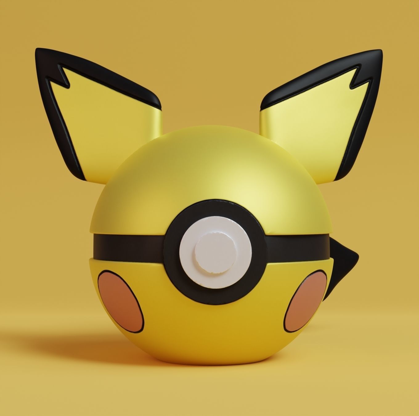 Pokemon Pichu Pokeball 3D model 3D printable | CGTrader