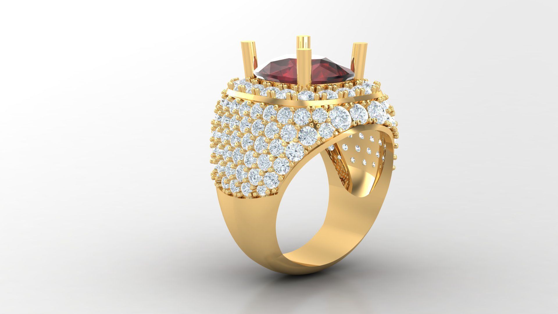 Diamond Man Ring Cad MR 67 3D model 3D printable | CGTrader