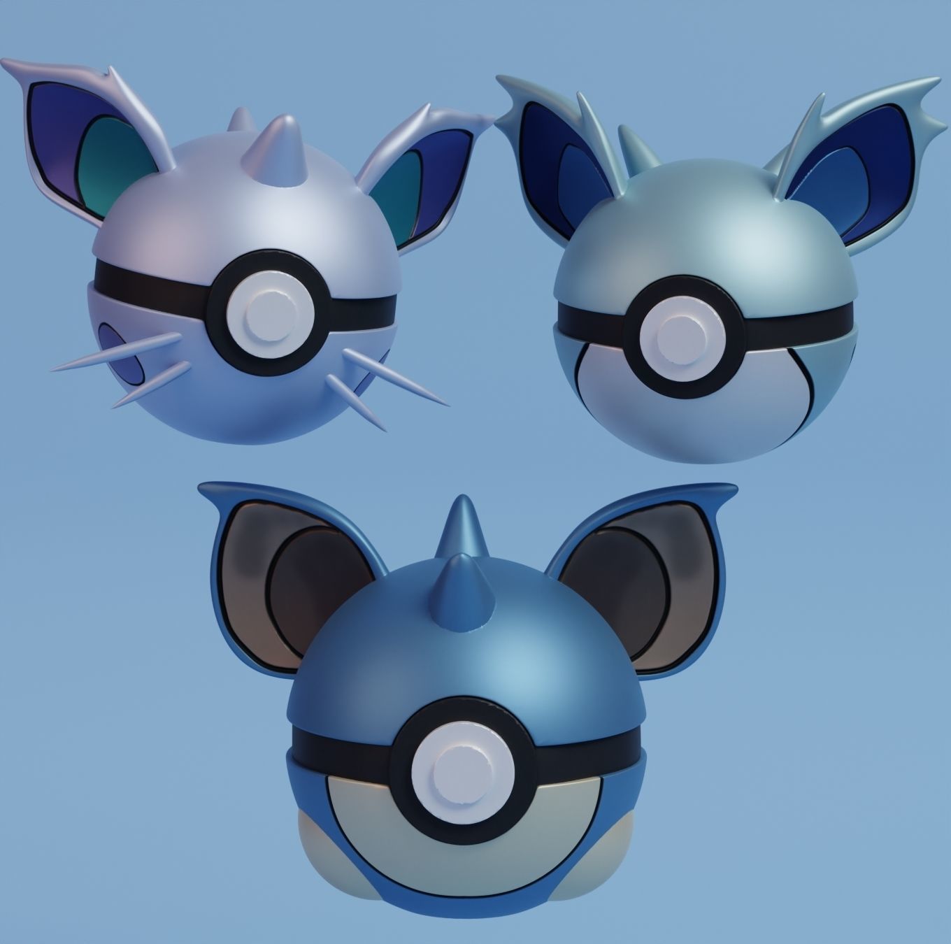 Pokemon Female Nidoran Line Pokeball 3D model 3D printable | CGTrader