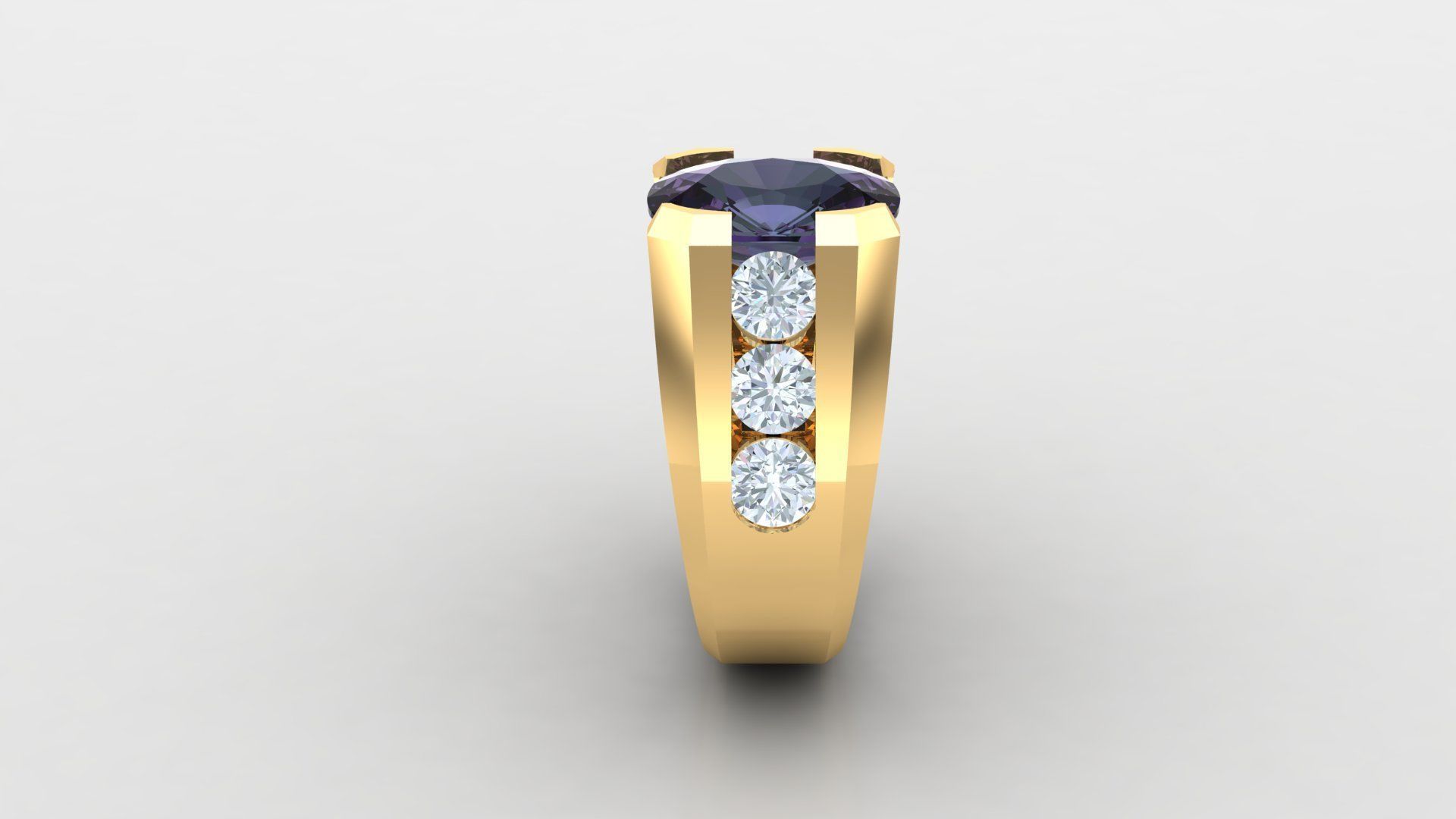 Diamond Man Ring Cad MR 61 3D model 3D printable | CGTrader