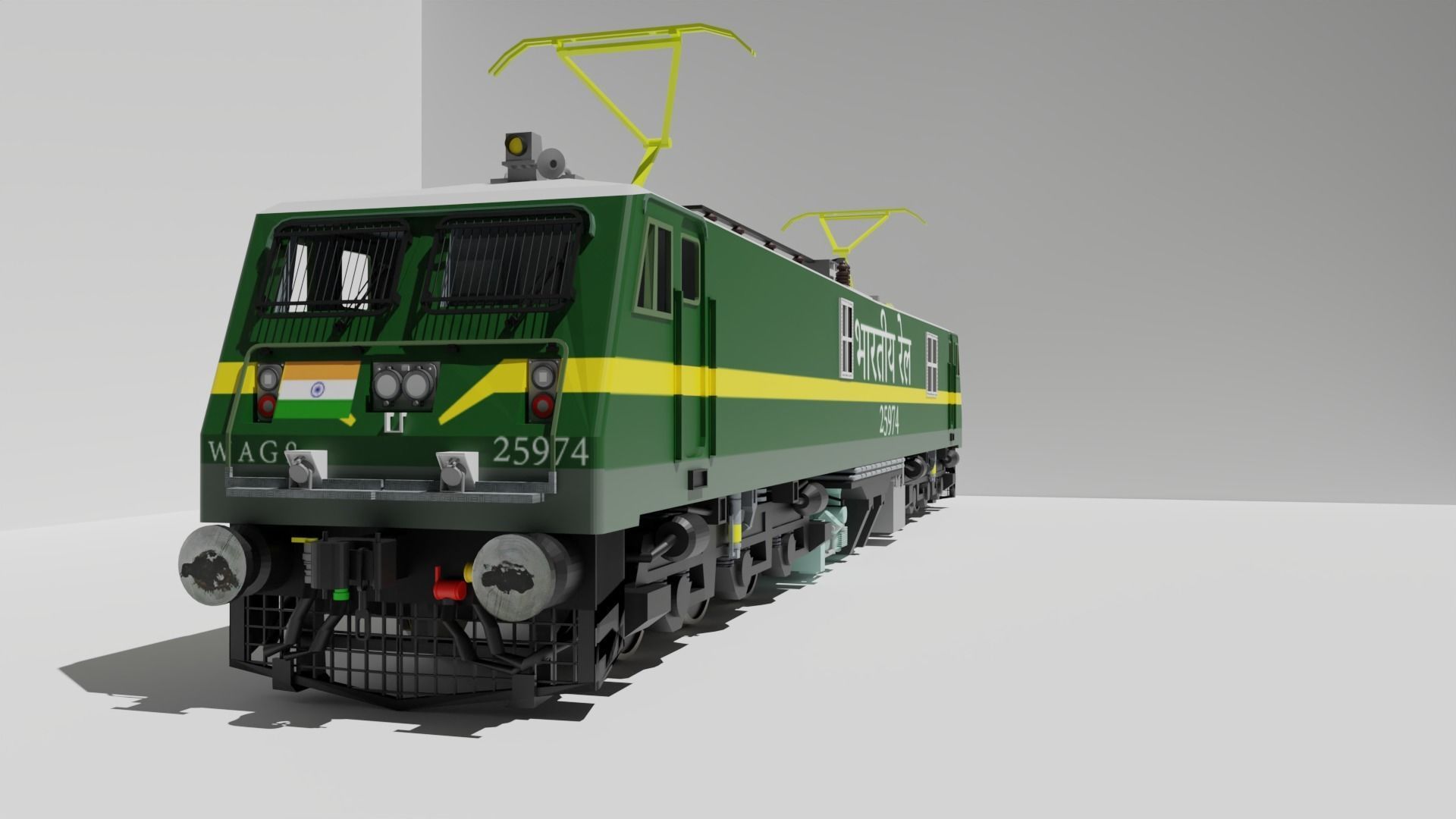 3D model Indian Railways Engines WAP 7 and WAG 9 combo VR / AR / low-poly | CGTrader