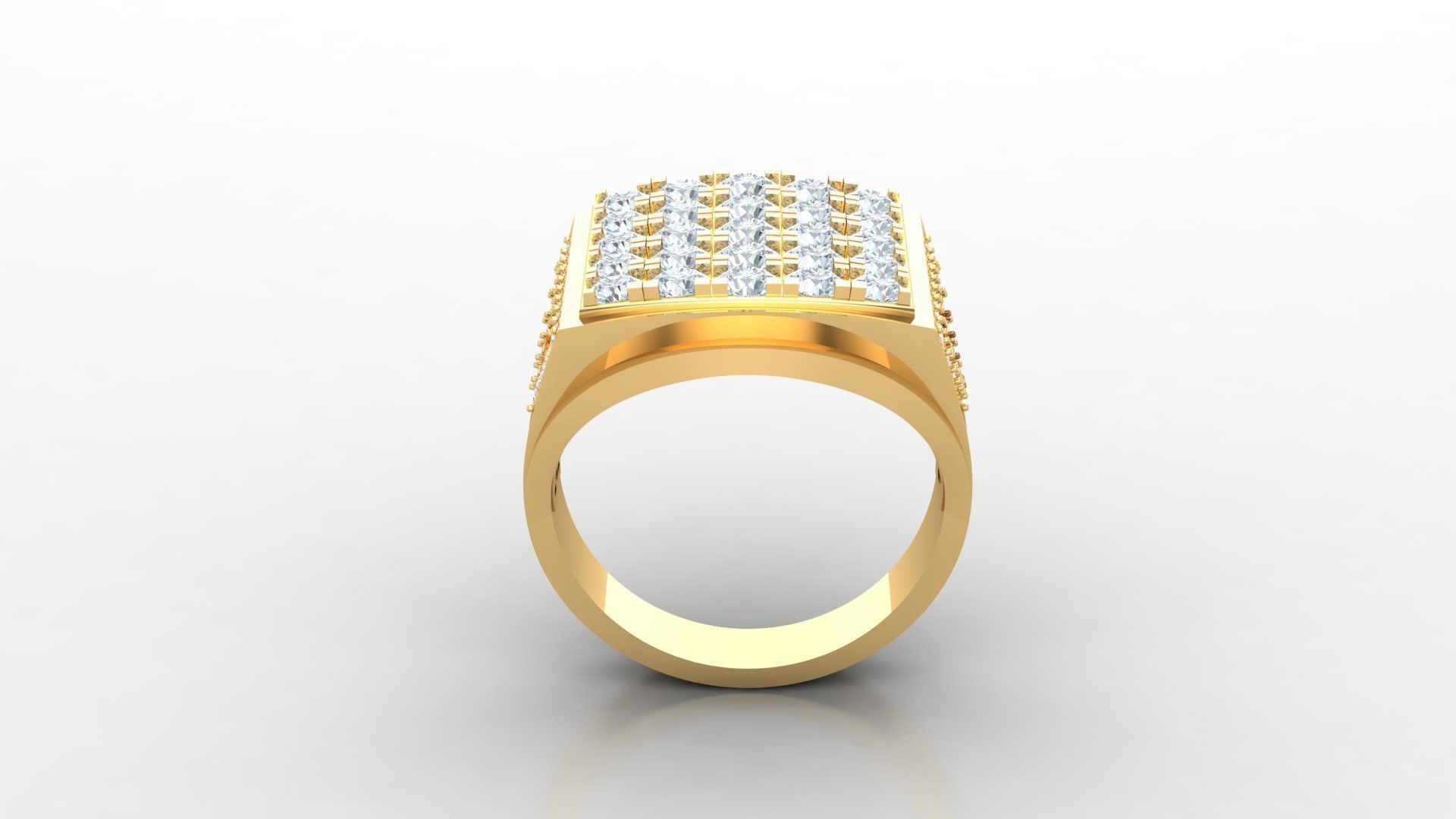 Diamond Man Ring Cad MR 42 3D model 3D printable | CGTrader