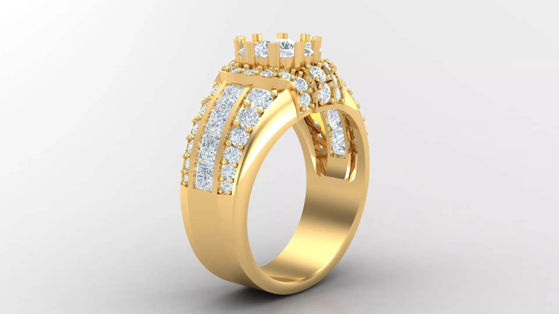 Diamond Man Ring Cad MR 41 3D model 3D printable | CGTrader