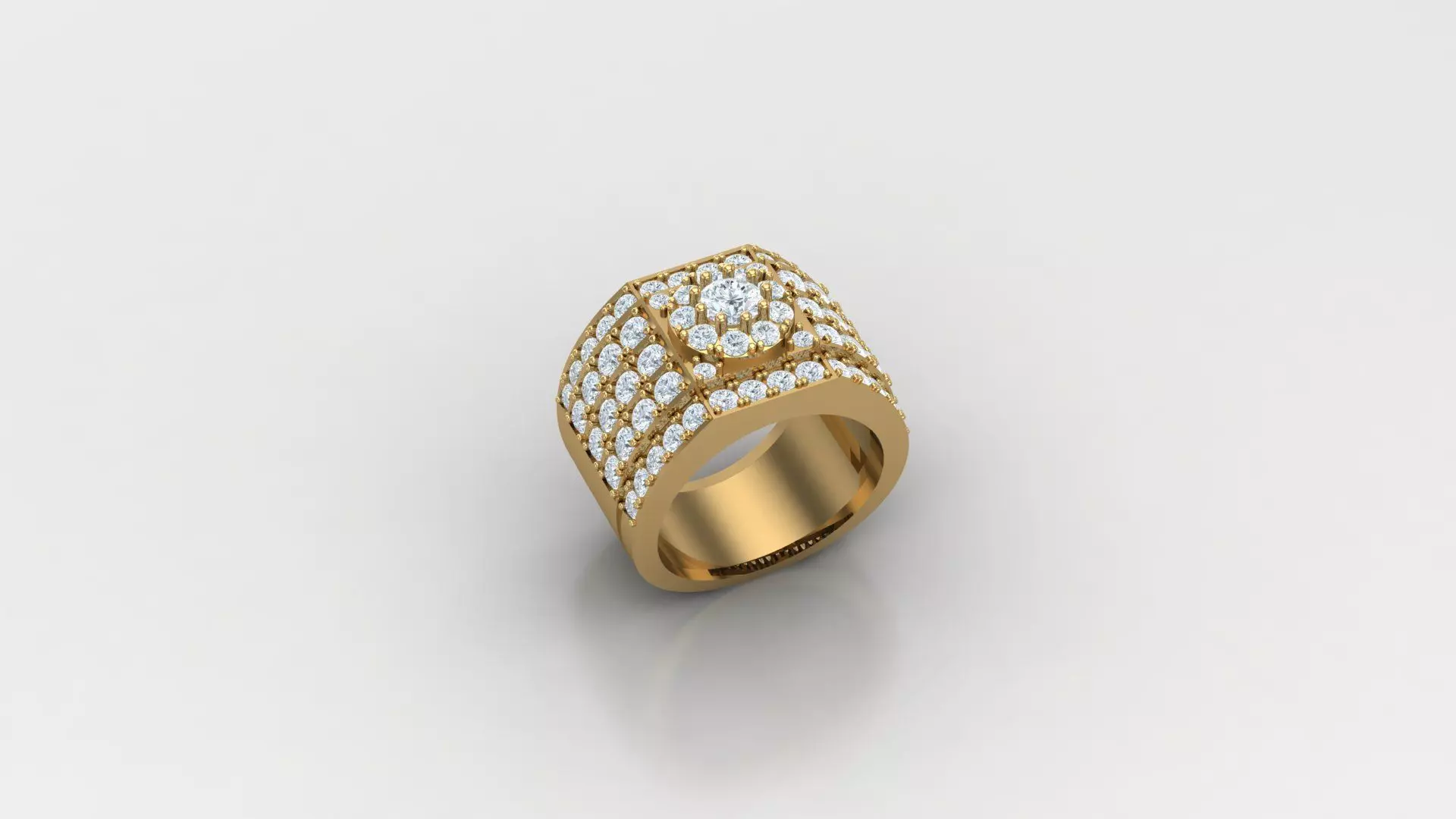 Diamond Man Ring Cad MR 369 3D model 3D printable | CGTrader