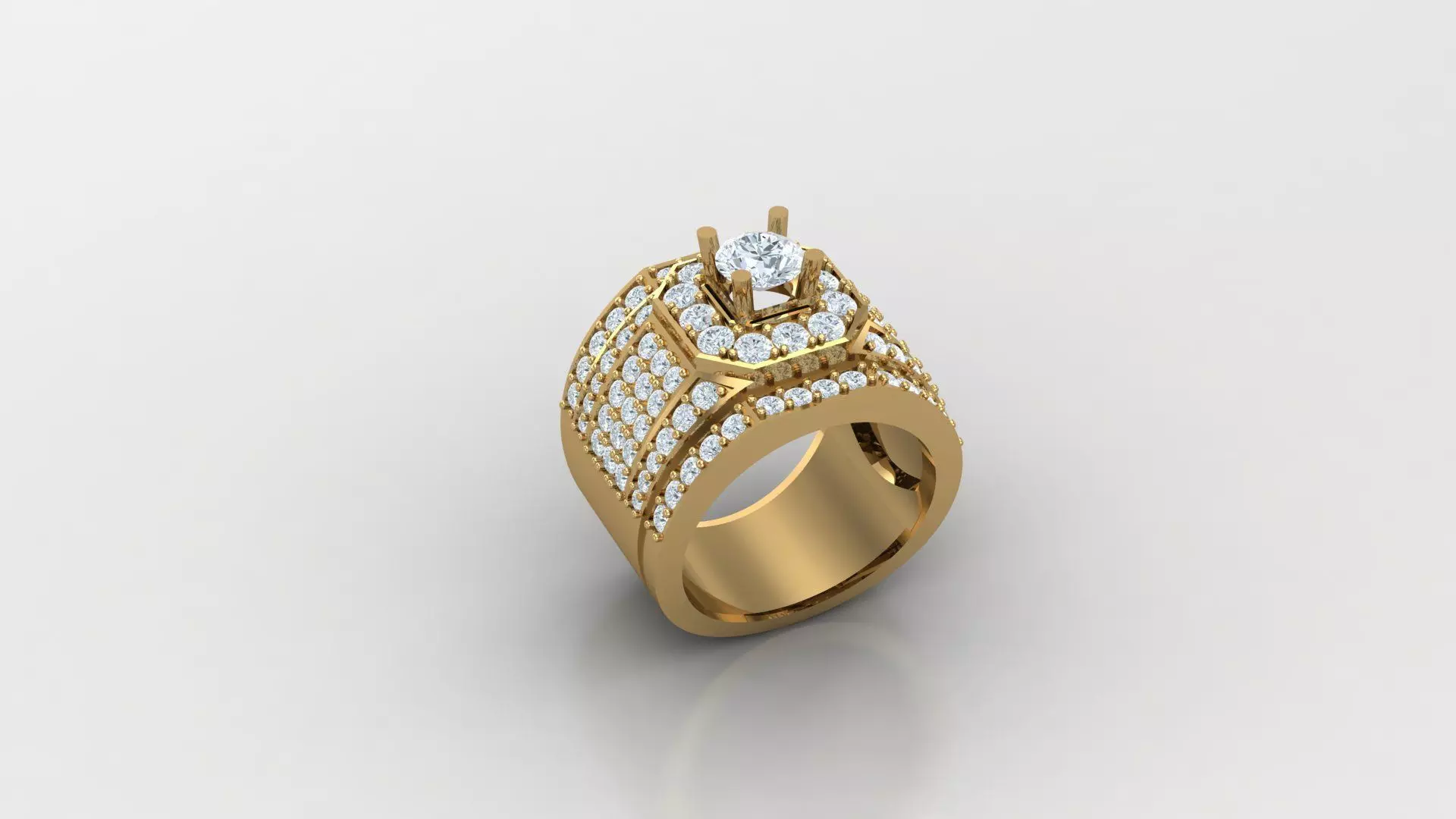 Diamond Man Ring Cad MR 360 3D model 3D printable | CGTrader
