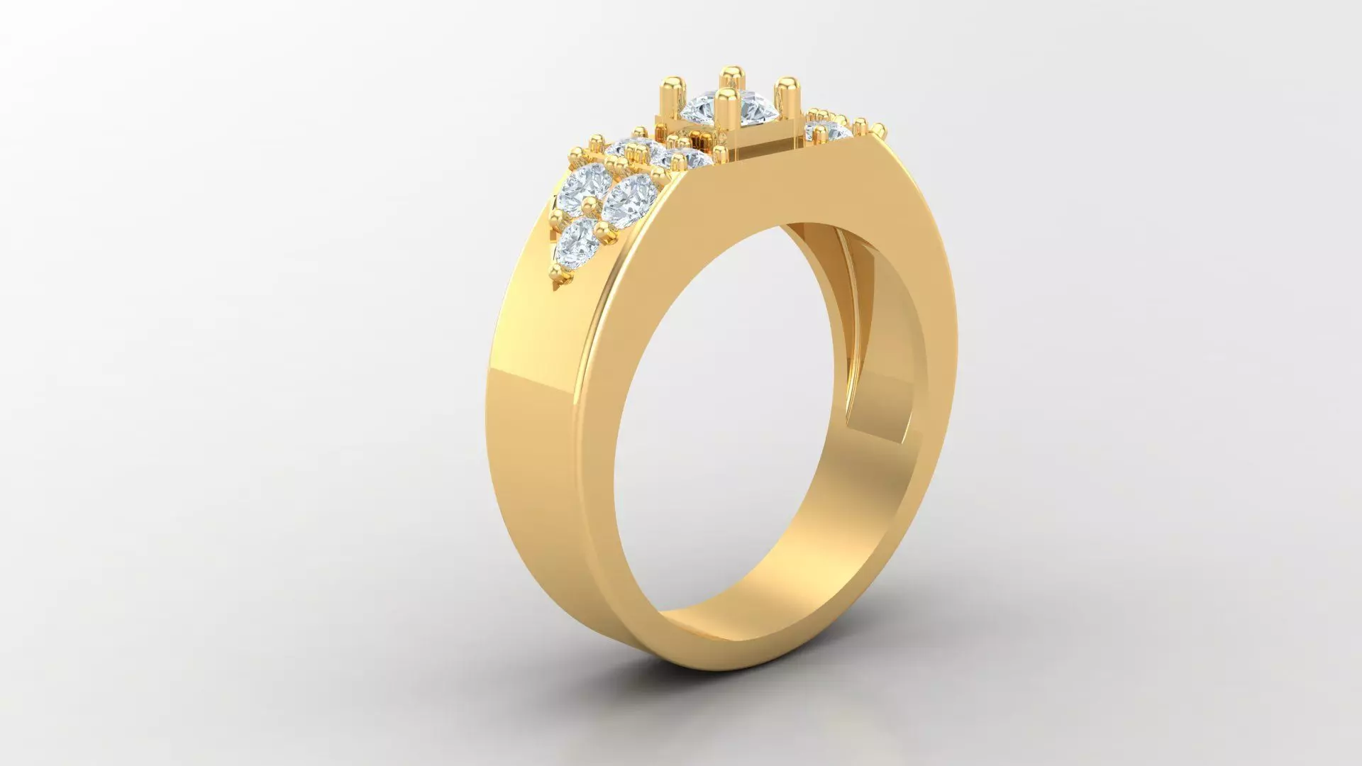 Diamond Man Ring Cad MR 304 3D model 3D printable | CGTrader
