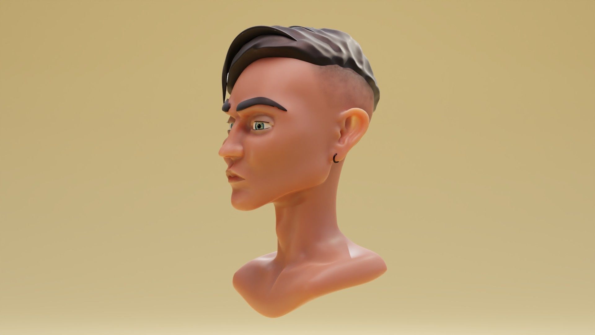 Male head 3D model | CGTrader
