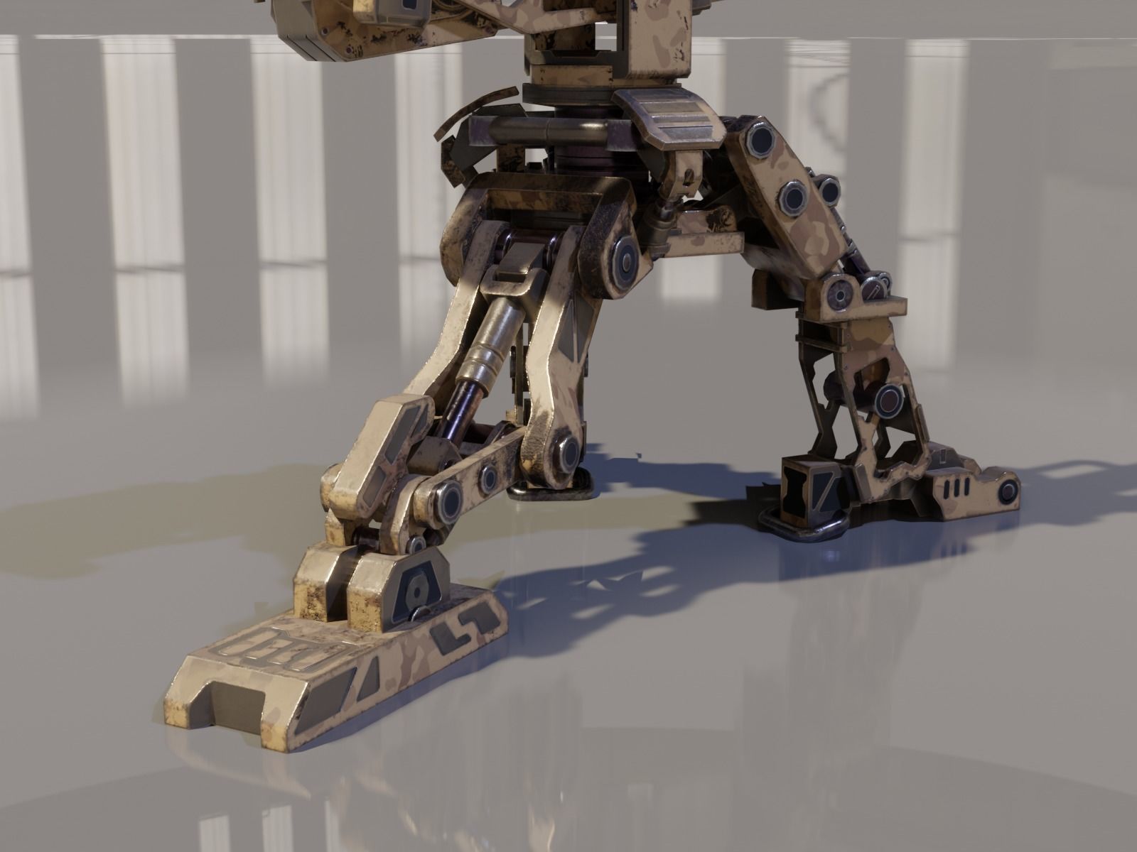 3D model Game ready sentry gun turret Unreal Engine Unity VR / AR / low ...