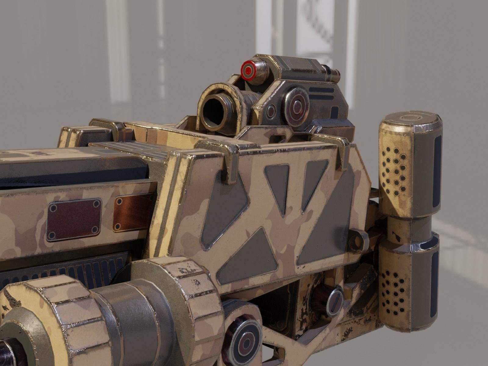 3D model Game ready sentry gun turret Unreal Engine Unity VR / AR / low ...