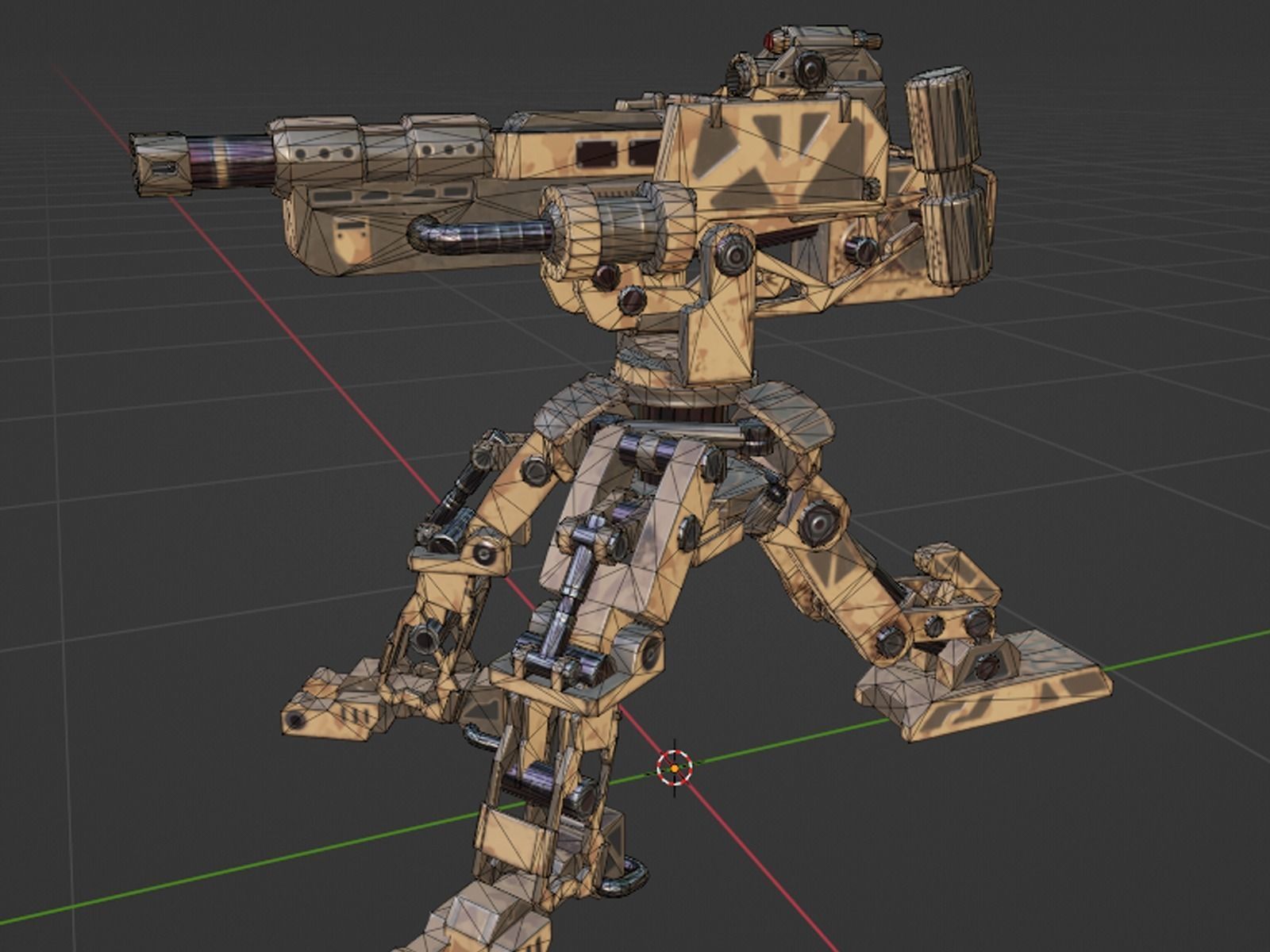 3D model Game ready sentry gun turret Unreal Engine Unity VR / AR / low ...