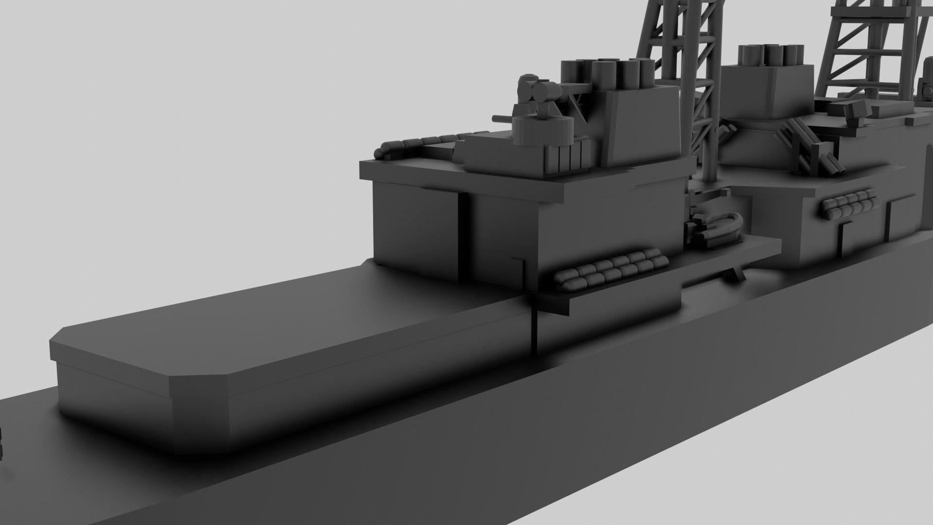 USS Spruance - Model for small scale printing 3D model 3D printable ...