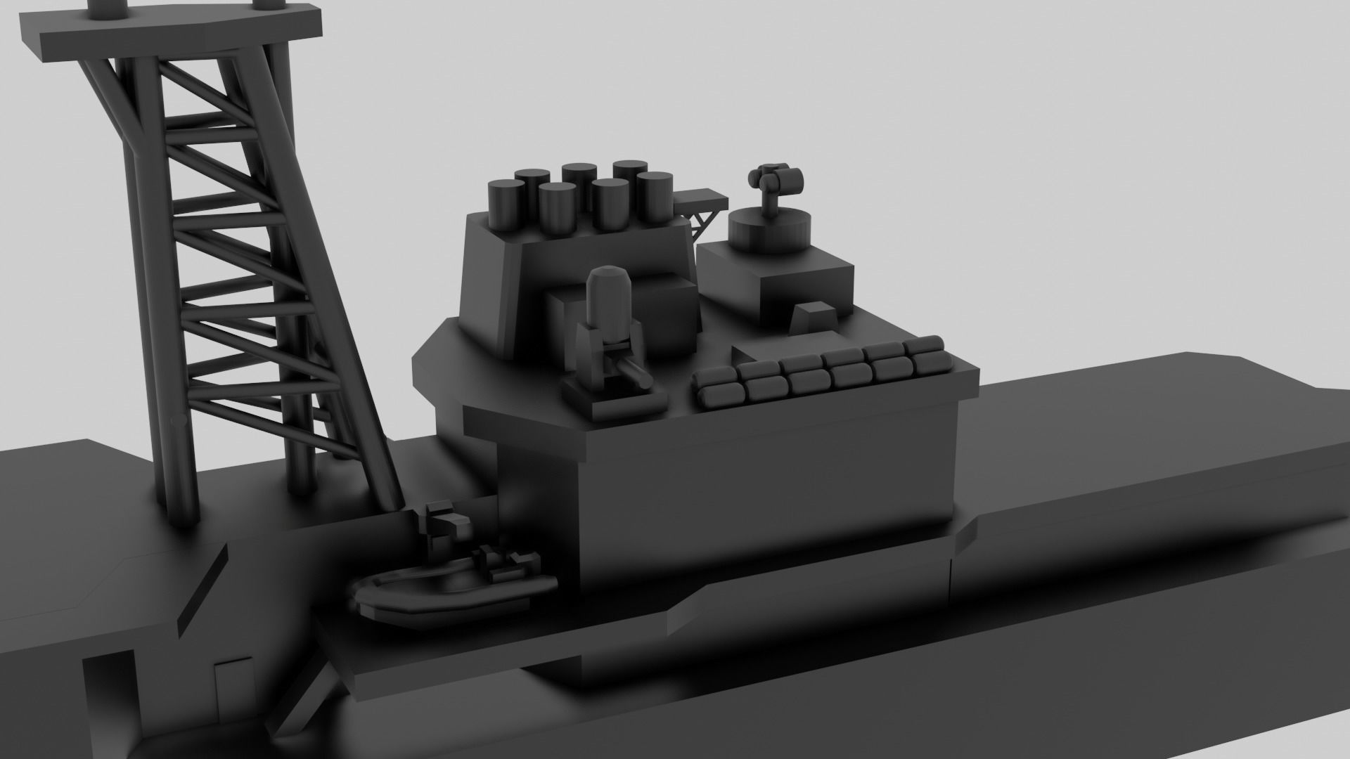 USS Spruance - Model for small scale printing 3D model 3D printable ...
