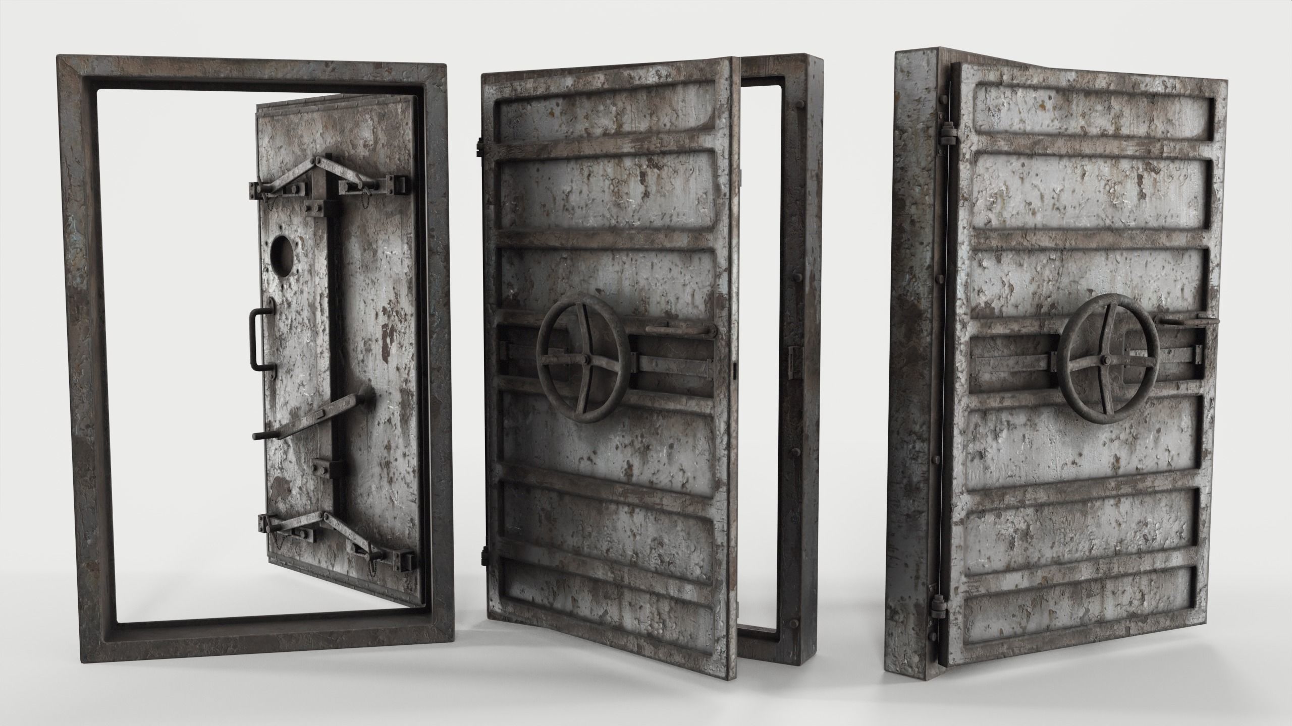 3D model Bunker door Pbr lowpoly bunker gate 01 VR / AR / low-poly ...