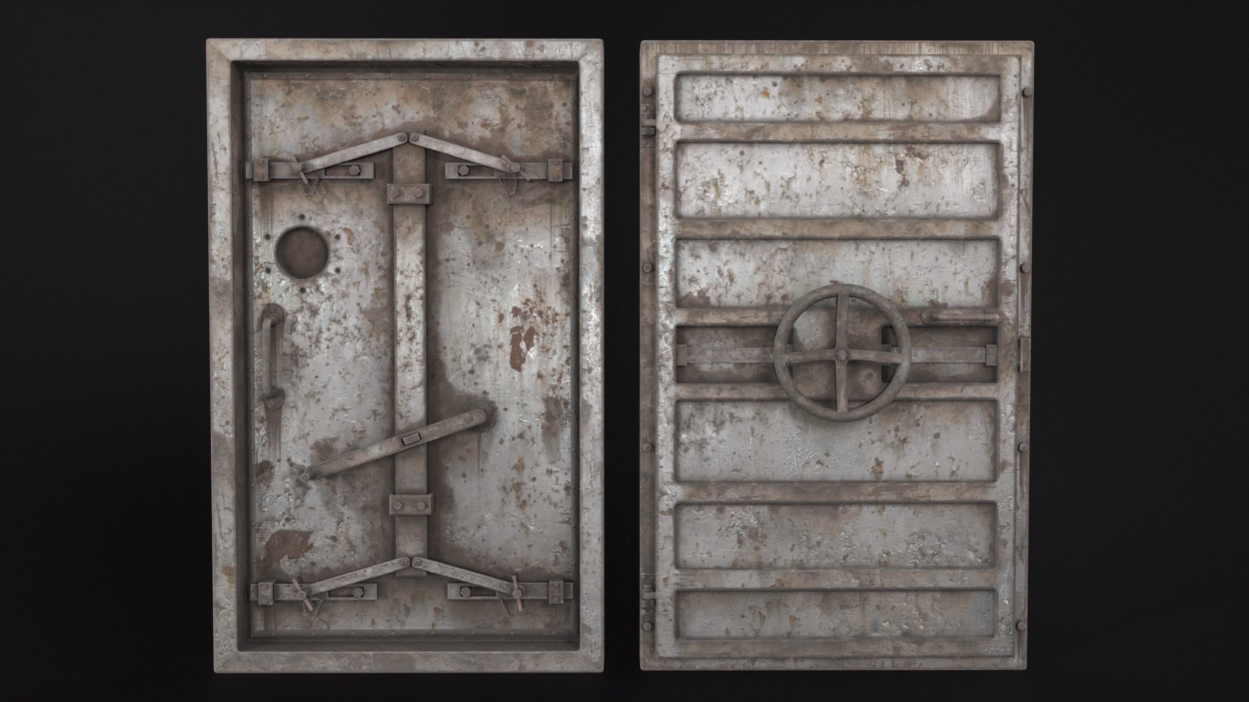 3D model Bunker door Pbr lowpoly bunker gate 01 VR / AR / low-poly ...