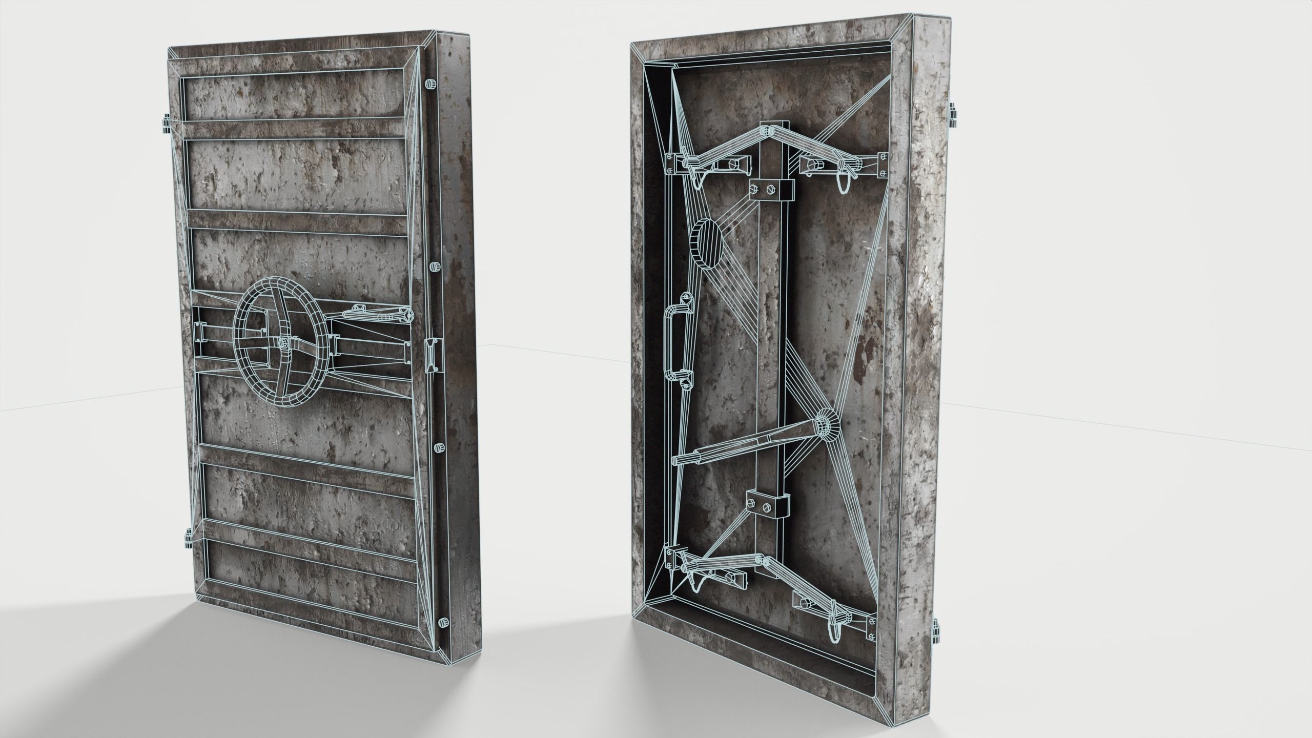 3D model Bunker door Pbr lowpoly bunker gate 01 VR / AR / low-poly ...