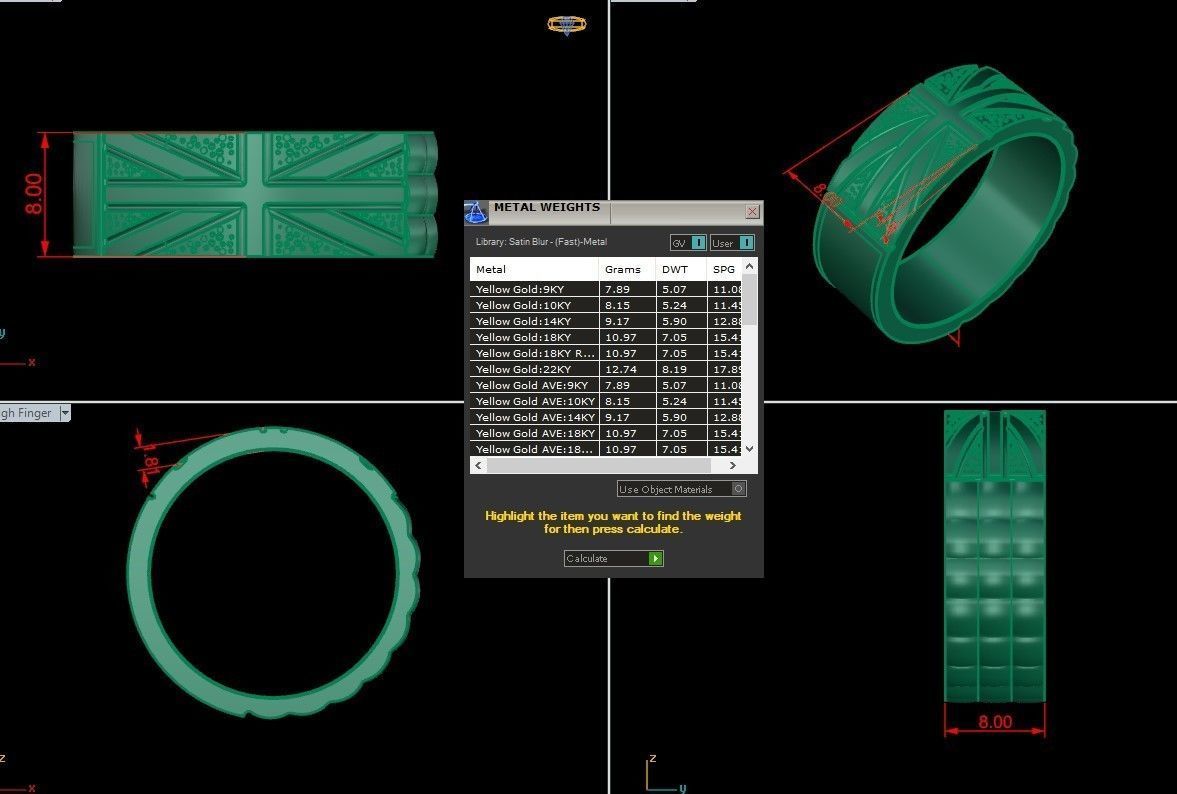 Diamond Man Ring Cad MR 282 3D model 3D printable | CGTrader