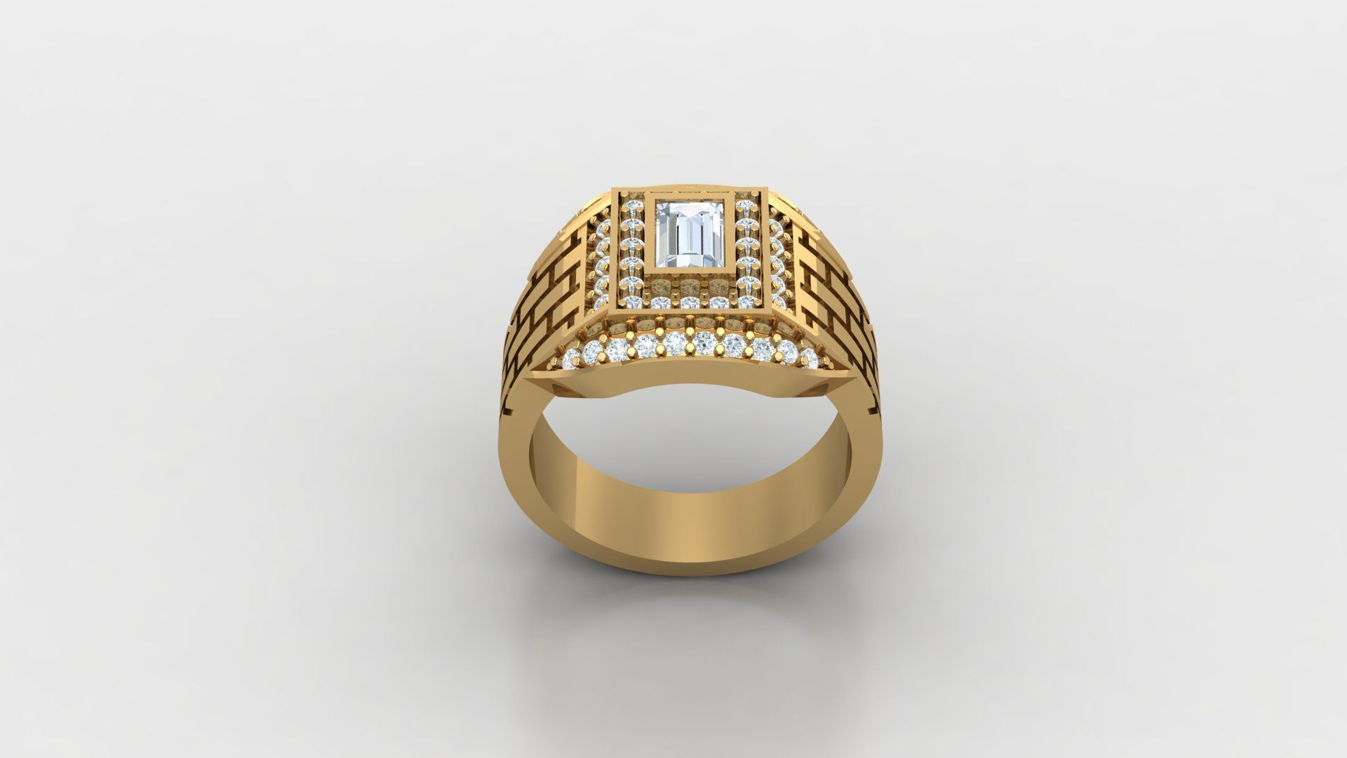Diamond Man Ring Cad MR 261 3D model 3D printable | CGTrader
