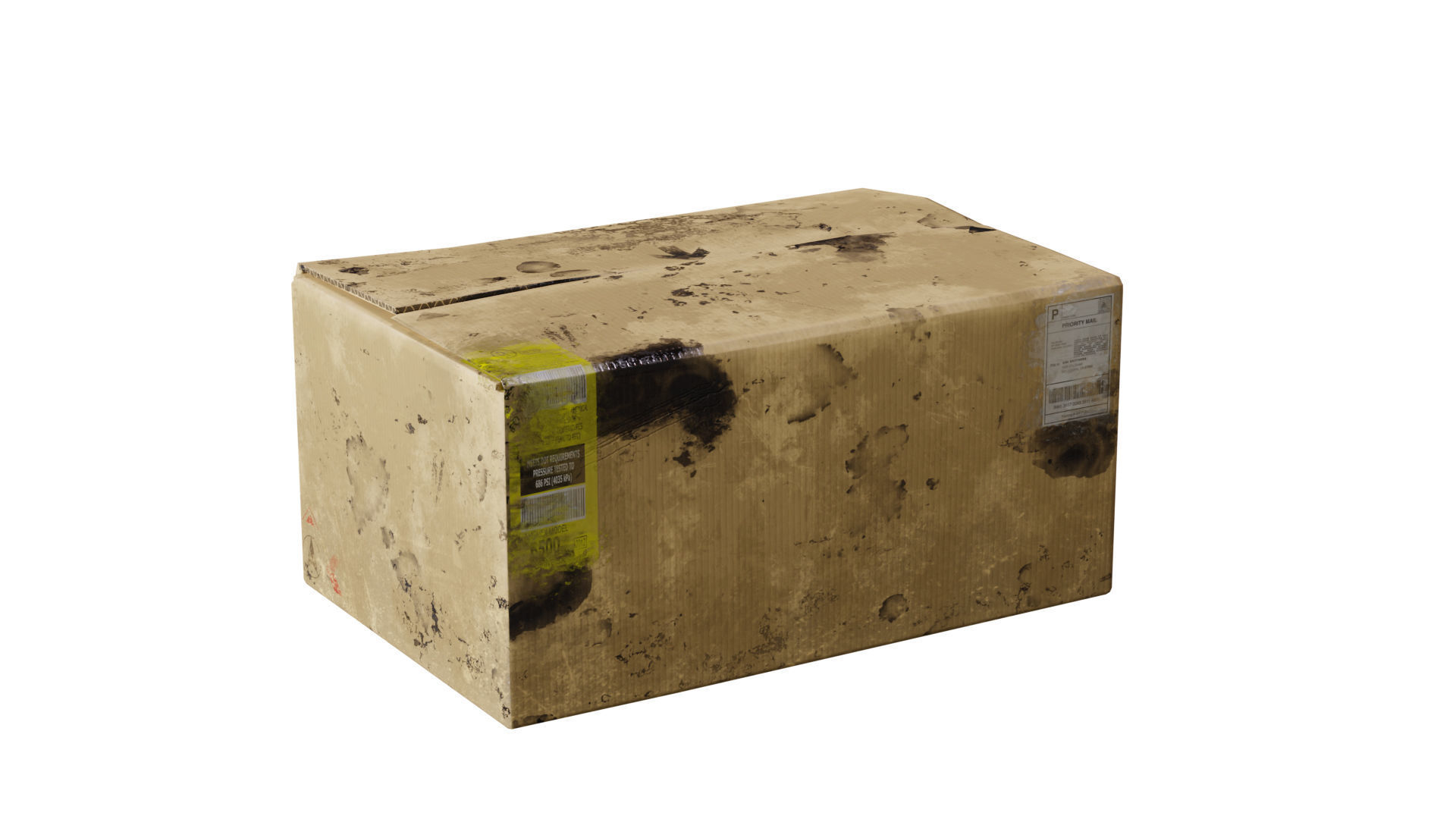 damaged cardboard box free VR / AR / low-poly 3D model | CGTrader
