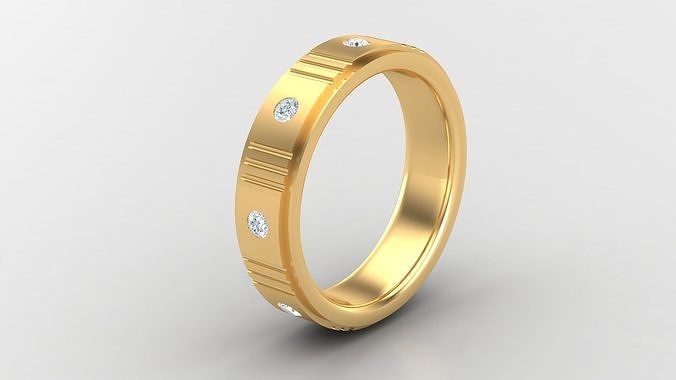 Diamond Man Ring Cad MR 252 3D model 3D printable | CGTrader