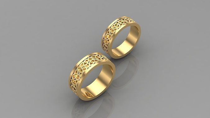 Diamond Couple Ring Cad MR 245 3D model 3D printable | CGTrader