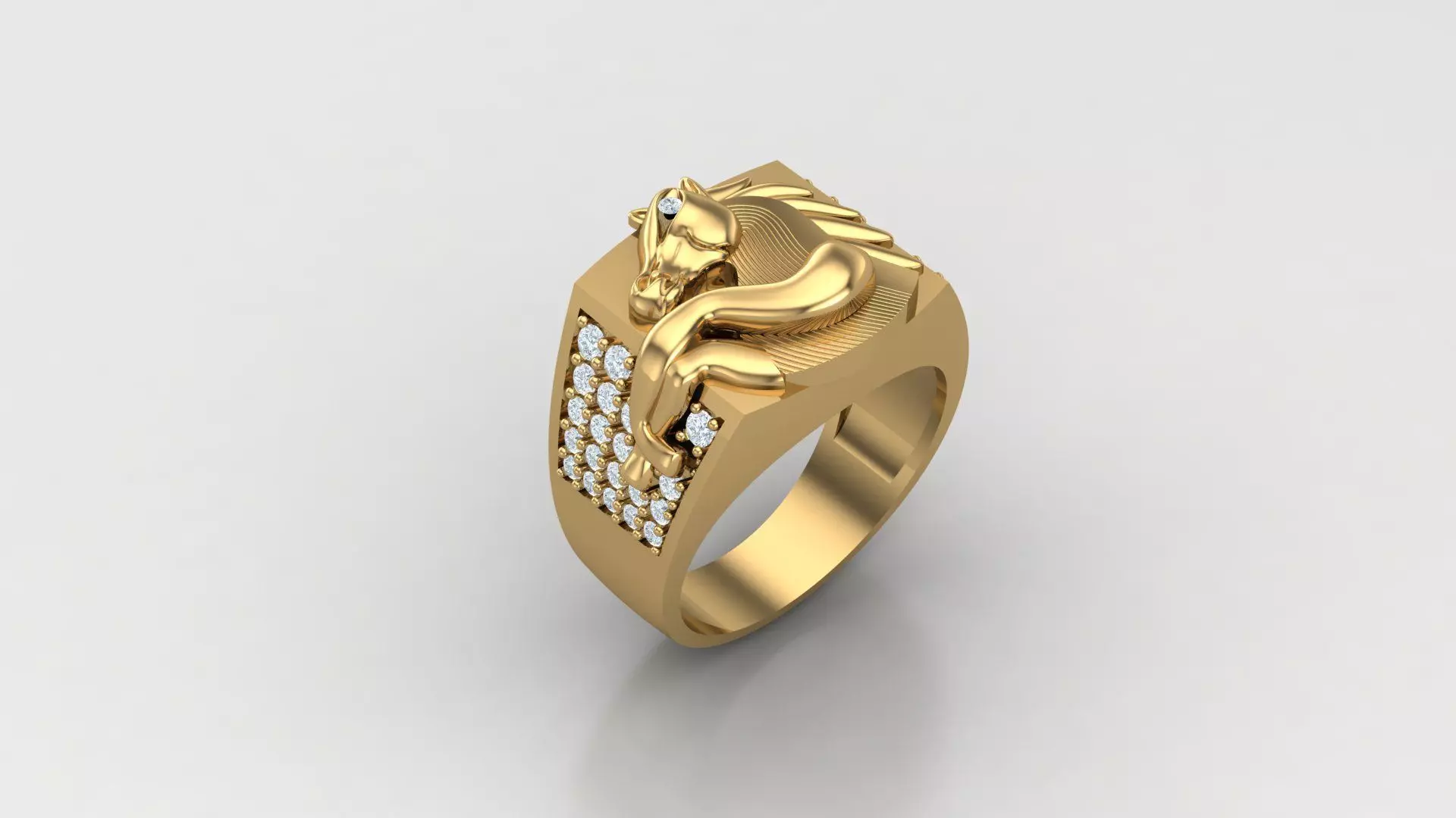 Diamond Man Ring Cad MR 217 3D model 3D printable | CGTrader
