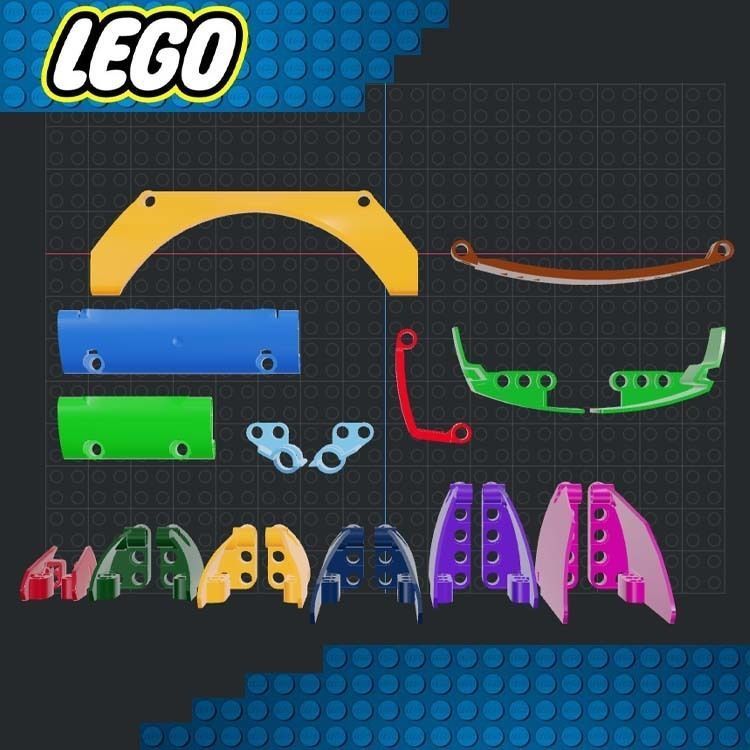 Lego - Beams Panels 3D model 3D printable | CGTrader