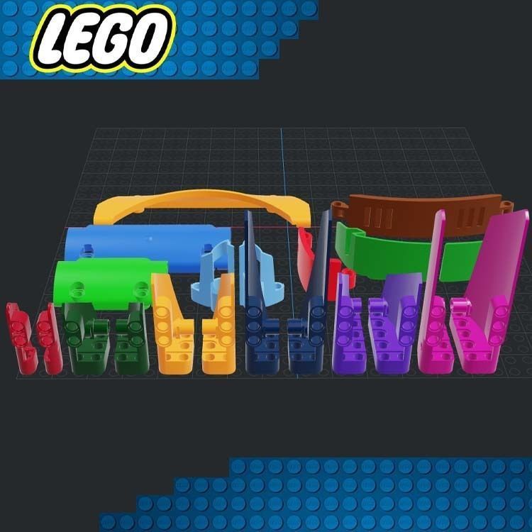 Lego - Beams Panels 3D model 3D printable | CGTrader