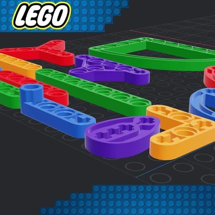Lego - Beams Half 3D model 3D printable | CGTrader