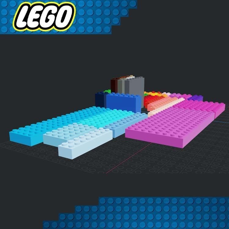 Lego - Bricks 3D model 3D printable | CGTrader
