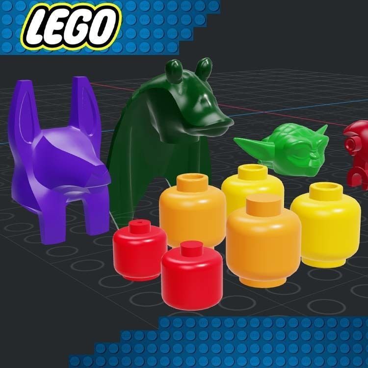 Lego - Minifigures Head 3D model 3D printable | CGTrader
