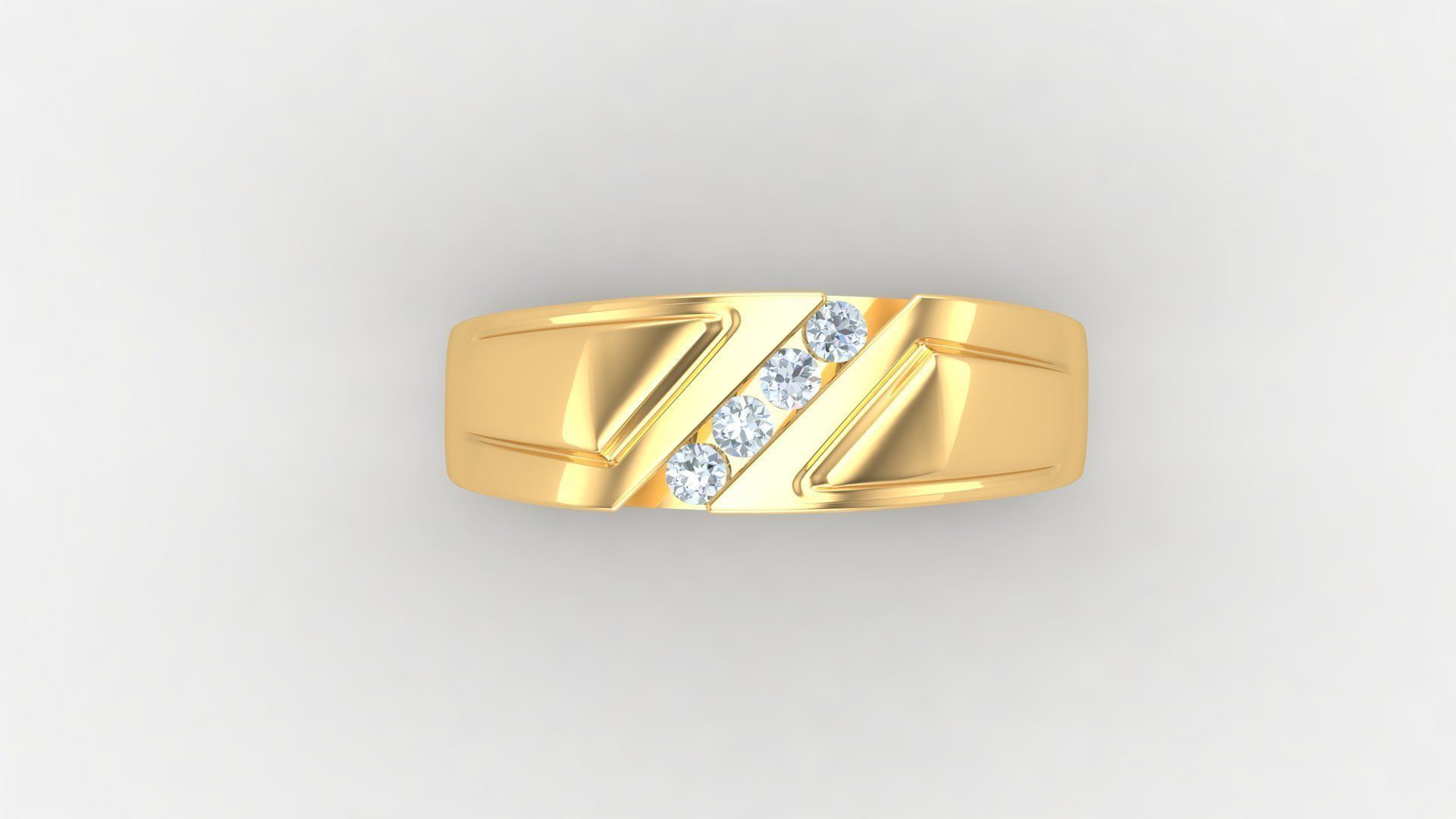 Diamond Man Ring Cad MR 184 3D model 3D printable | CGTrader