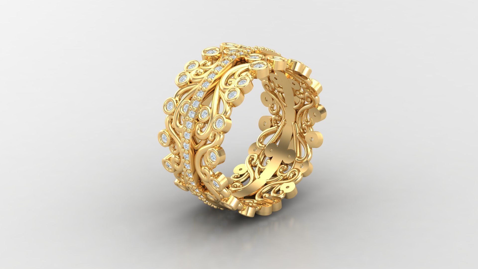 Diamond Man Ring Cad MR 180 3D model 3D printable | CGTrader
