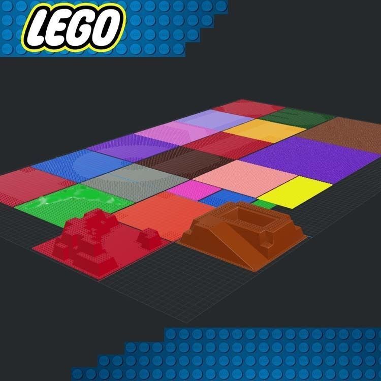 Lego - Base Plates 3D model 3D printable | CGTrader