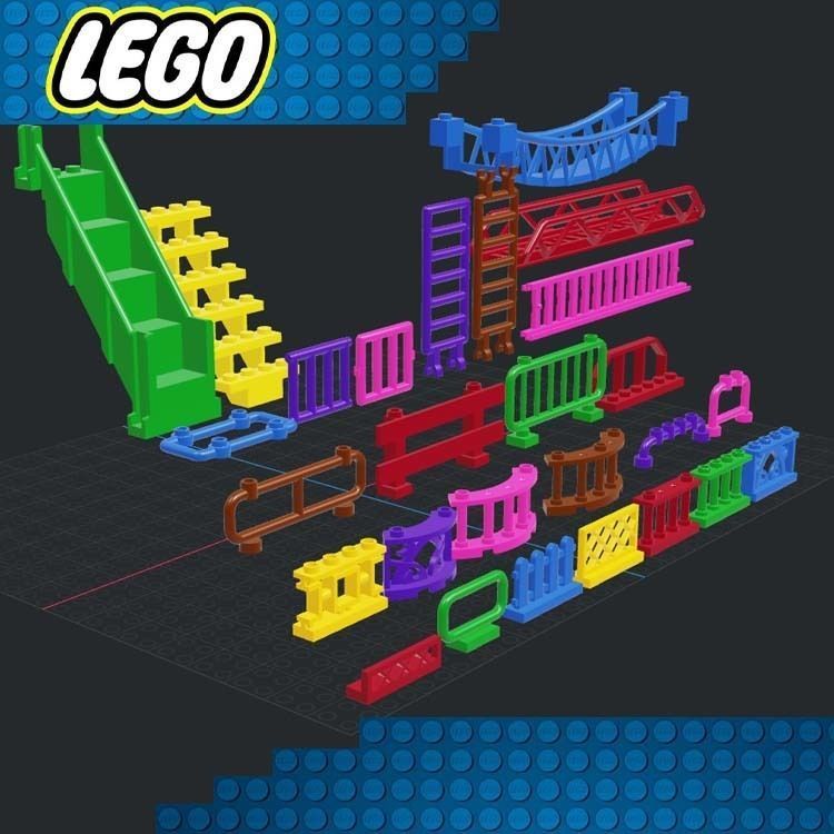Lego - Fances Ladders 3D model 3D printable | CGTrader