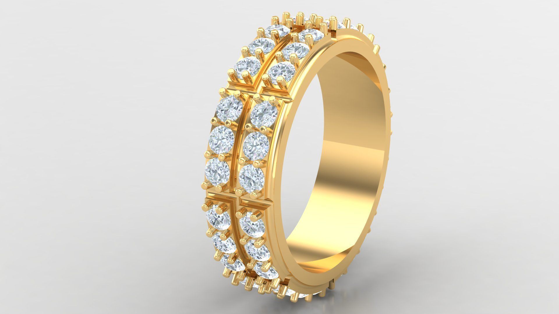 Diamond Man Ring Cad MR 171 3D model 3D printable | CGTrader