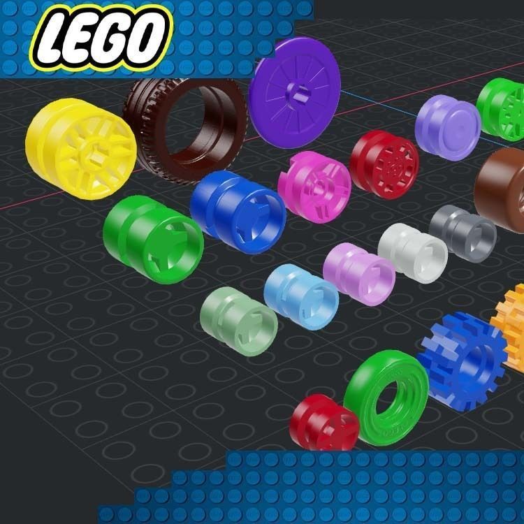 Lego - Tire Wheel 3D model 3D printable | CGTrader