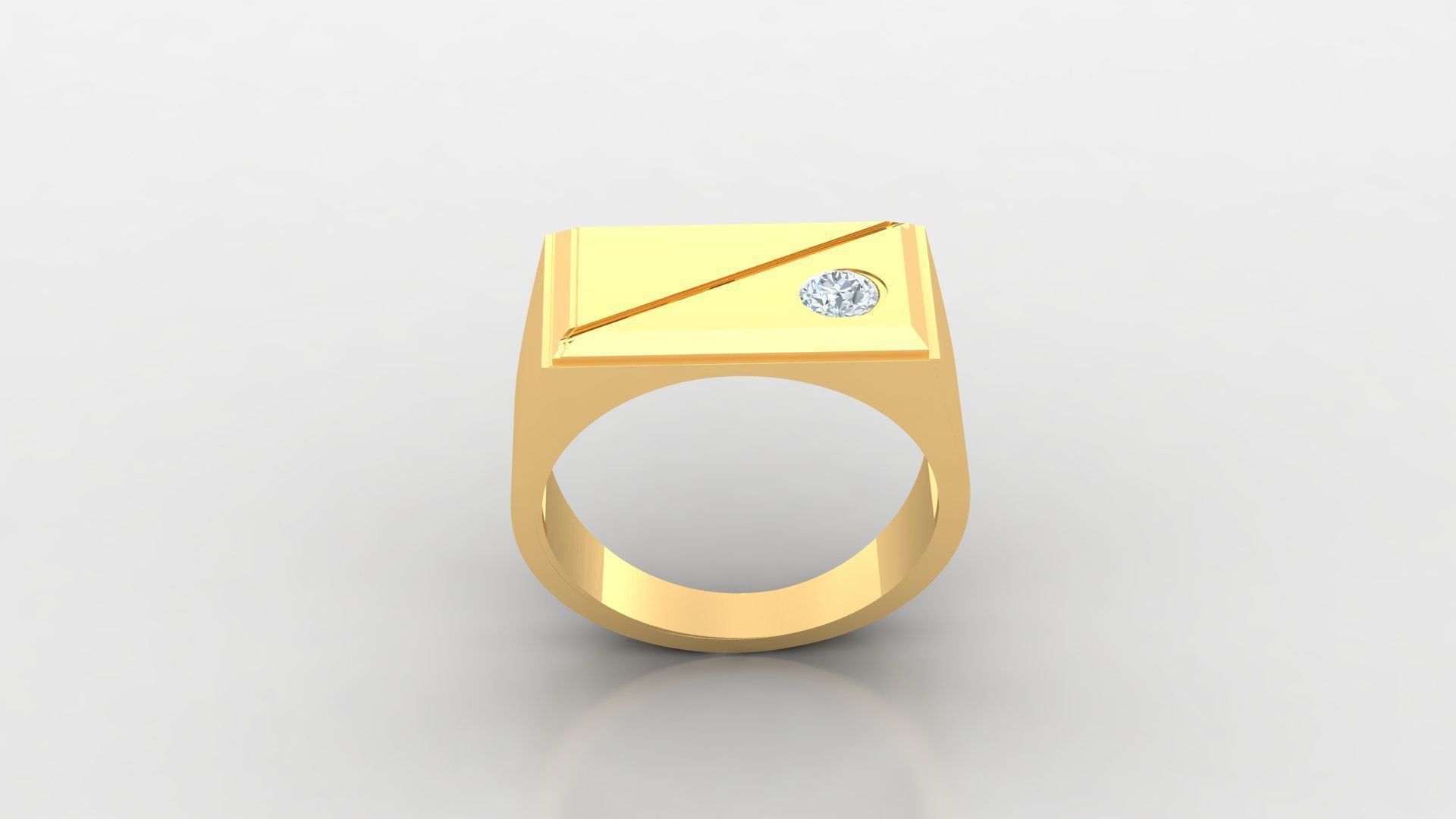 Diamond Man Ring Cad MR 160 3D model 3D printable | CGTrader