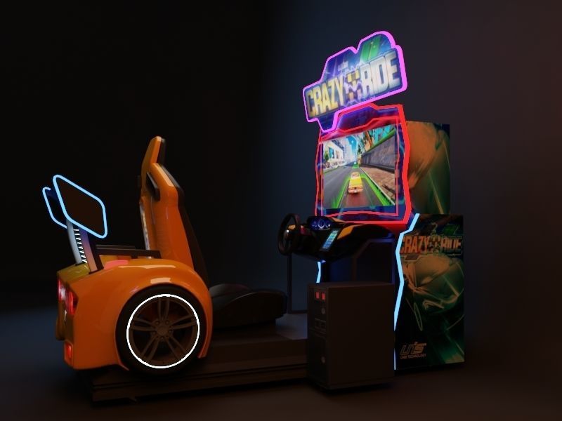 CRAZY RIDE arcade machine 3D model | CGTrader