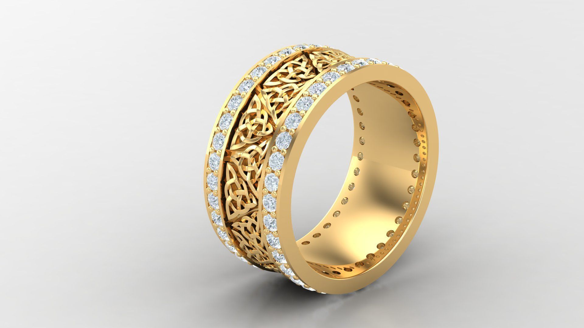 Diamond Man Ring Cad MR 151 3D model 3D printable | CGTrader