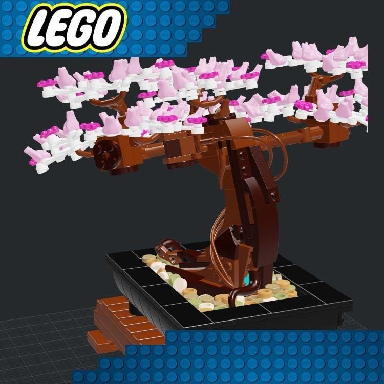 Lego - Mini Bonsai Sakura 3D model 3D printable | CGTrader