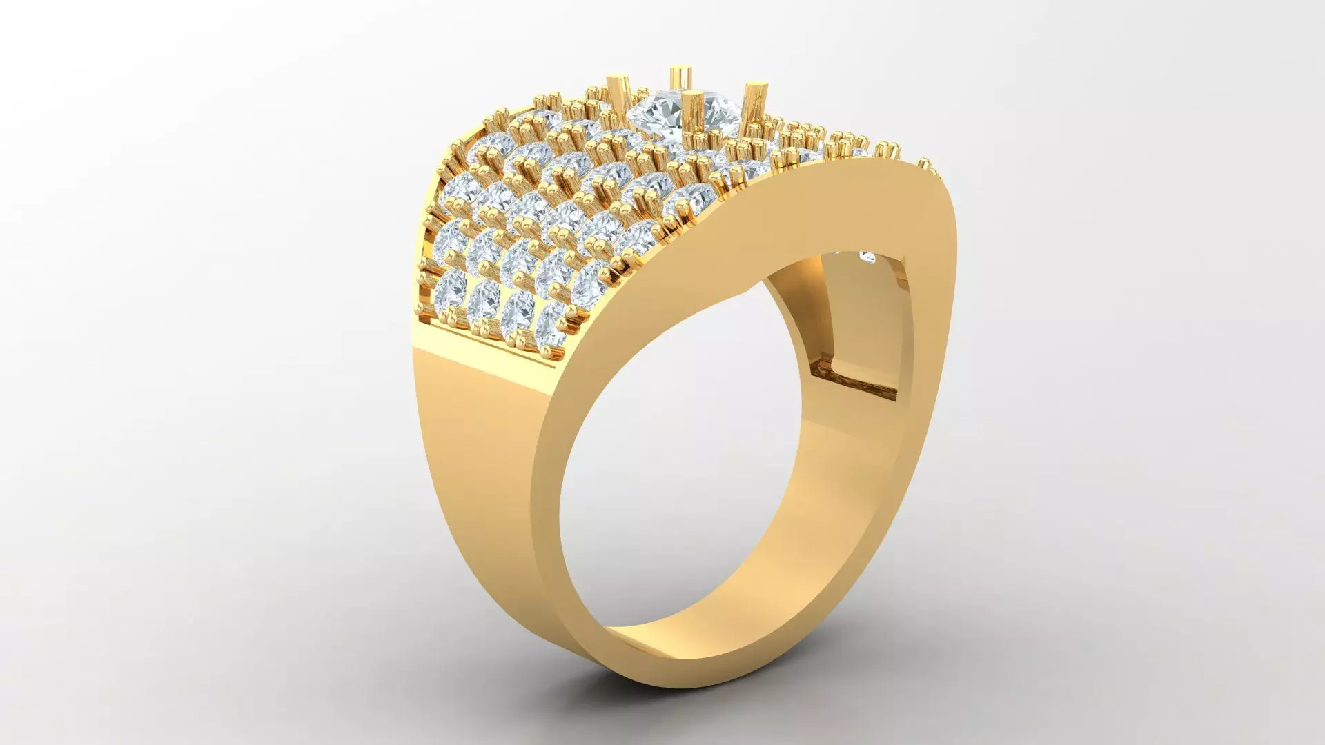 Diamond Man Ring Cad MR 15 3D model 3D printable | CGTrader
