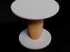 Mid-century Modern Round Table with Convex Pole free 3D model | CGTrader