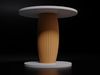 Mid-century Modern Round Table with Convex Pole free 3D model | CGTrader