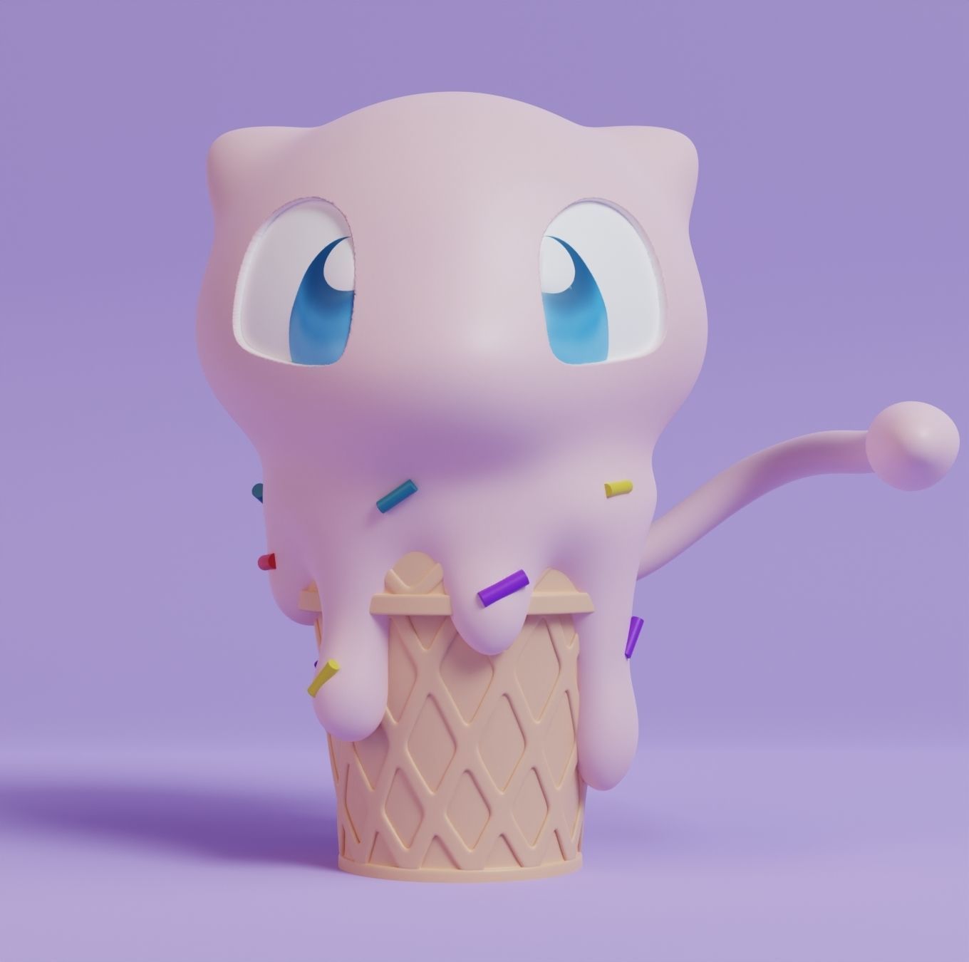 Pokemon - Ice Cream Mew 3D model 3D printable | CGTrader