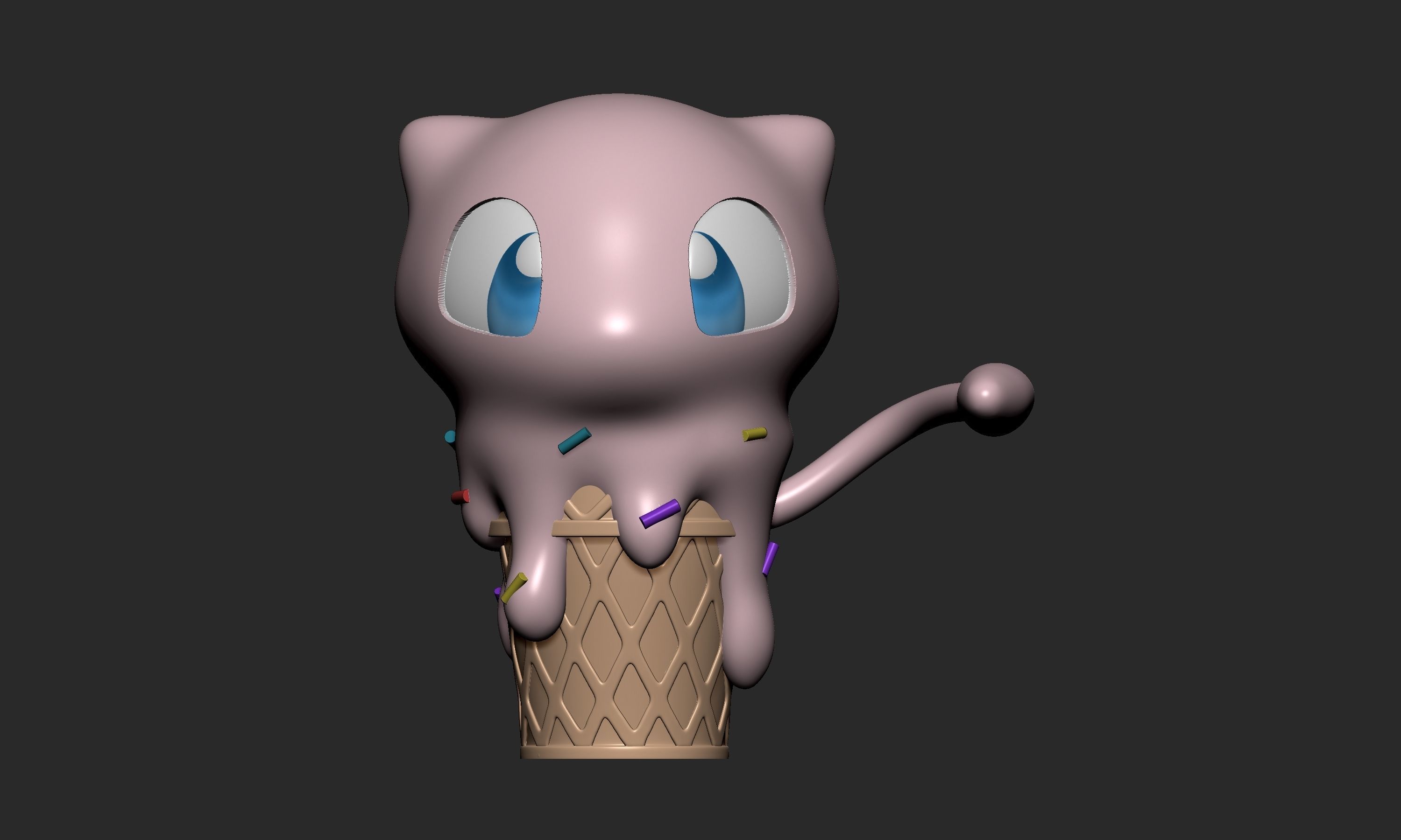 Pokemon - Ice Cream Mew 3D model 3D printable | CGTrader