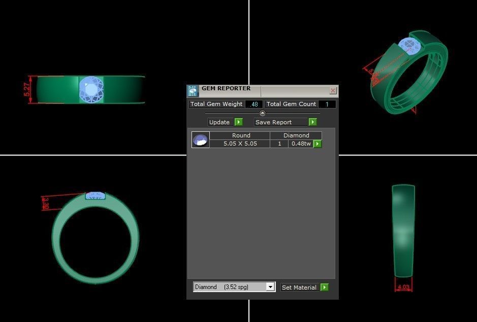 Diamond Man Ring Cad MR 135 3D model 3D printable | CGTrader