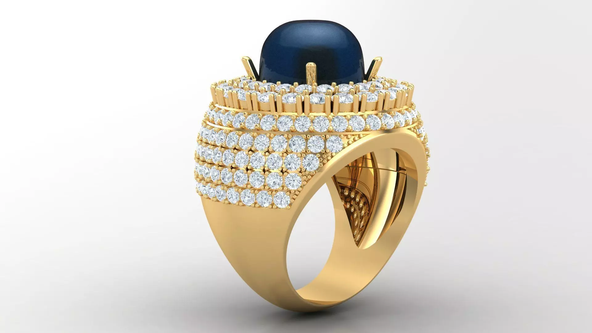 Diamond Man Ring Cad MR 130 3D model 3D printable | CGTrader